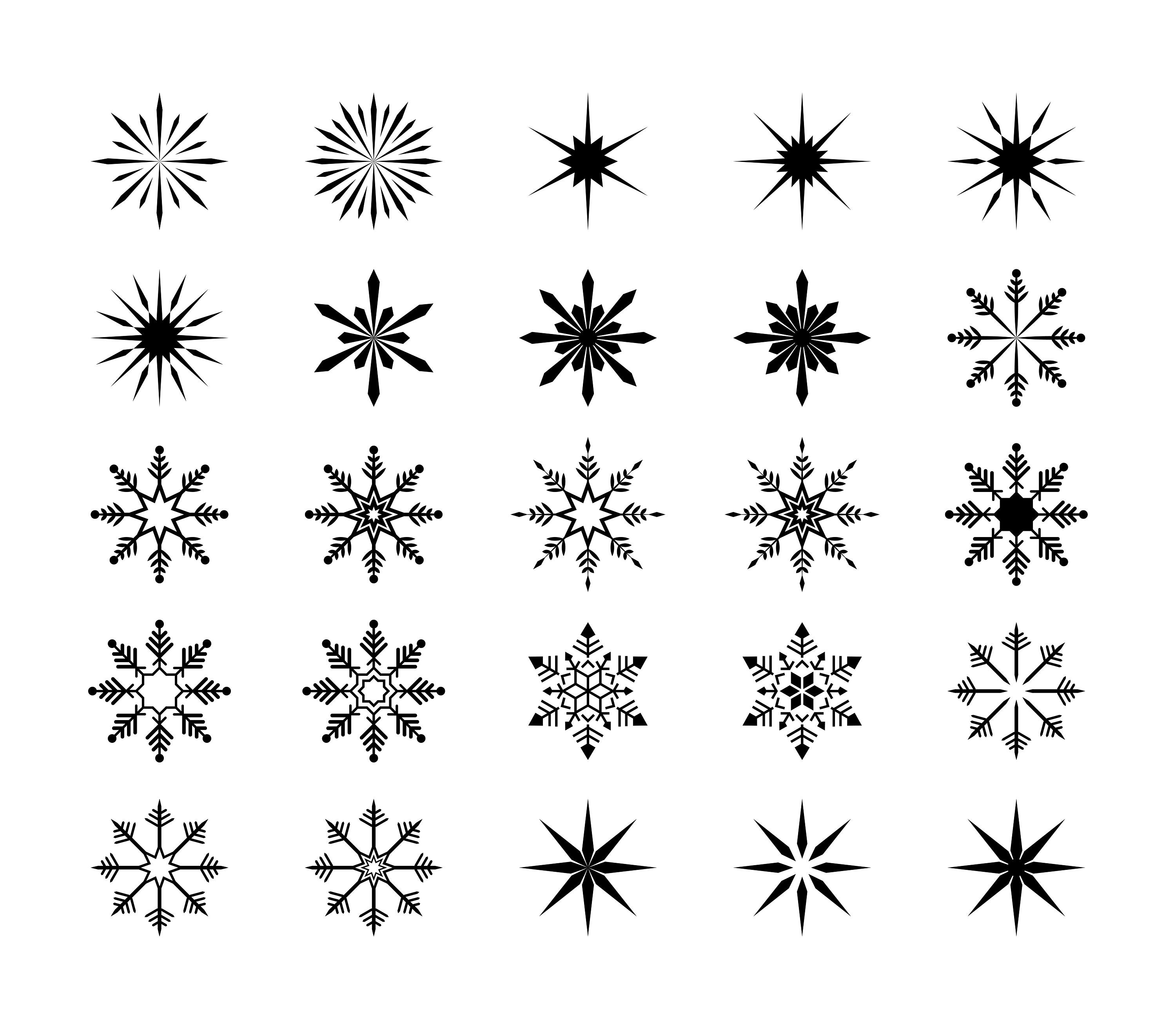 Snowflake SVG Bundle Christmas SVG Winter SVG Snowflakes - Etsy