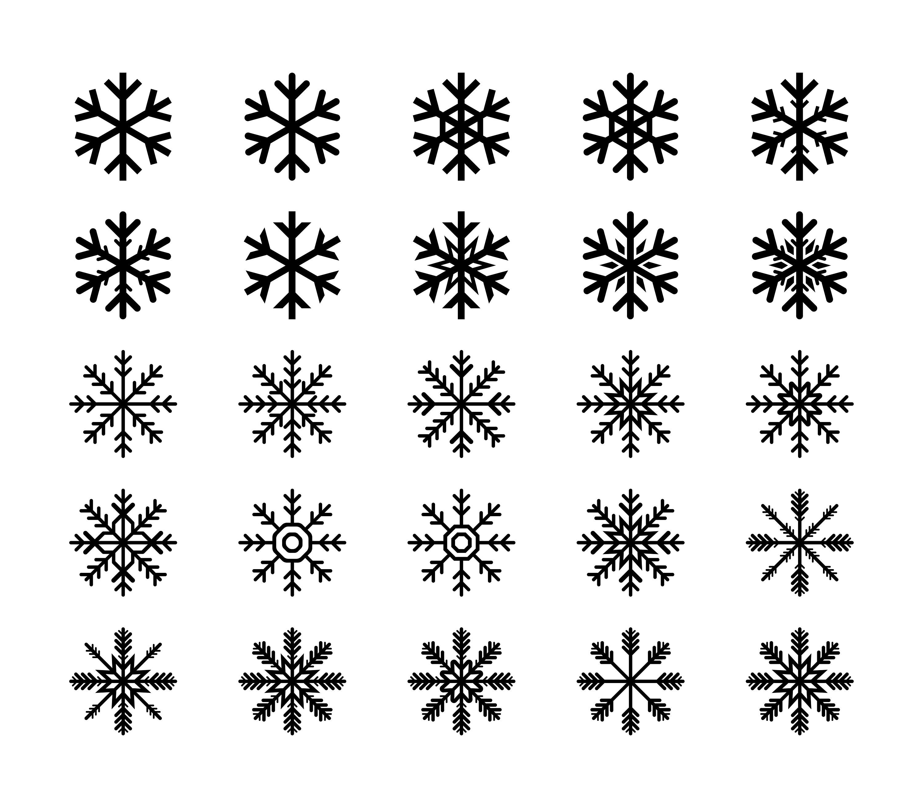 Snowflake SVG Bundle Christmas SVG Winter SVG Snowflakes - Etsy