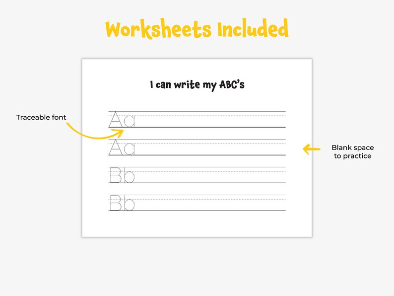 Alphabet Tracing Sheet, Handwriting Practice Sheet, A-Z Letters ...