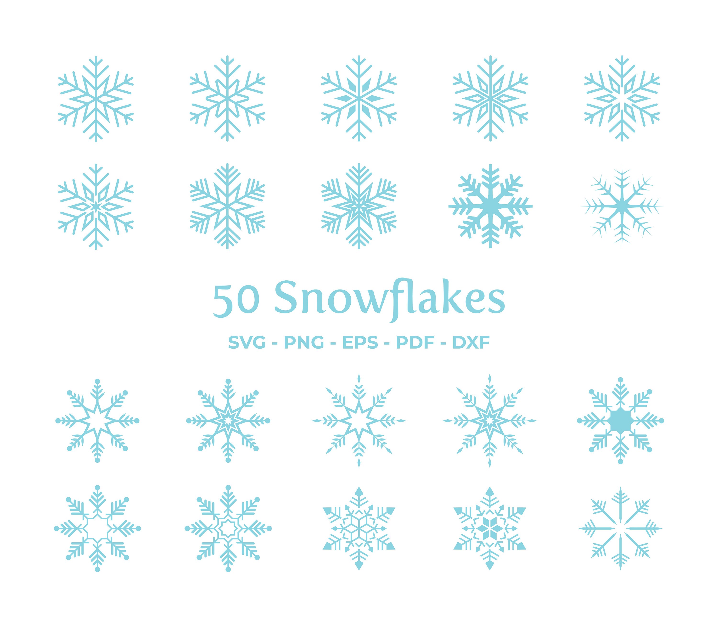 Snowflake SVG Bundle Christmas SVG Winter SVG Snowflakes - Etsy