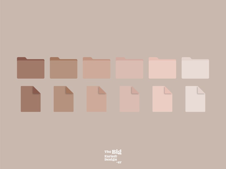 Aesthetic Neutral Desktop Folder and Document Icons Pack - Macos and ...
