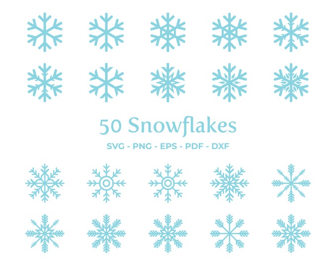 Snowflake SVG Bundle, Christmas SVG, Winter SVG, Snowflakes Cut File ...