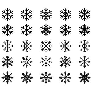 Snowflake SVG Bundle, 50 Winter Cut Files (digital Download) - Etsy