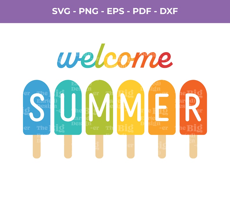 Summer SVG, Hello Summer Popsicle SVG, Summer Sign SVG, Hello Summer ...