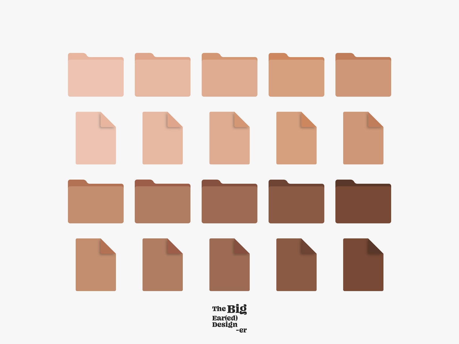 Aesthetic Skin Tones Desktop Folder and Document Icons Pack | Etsy