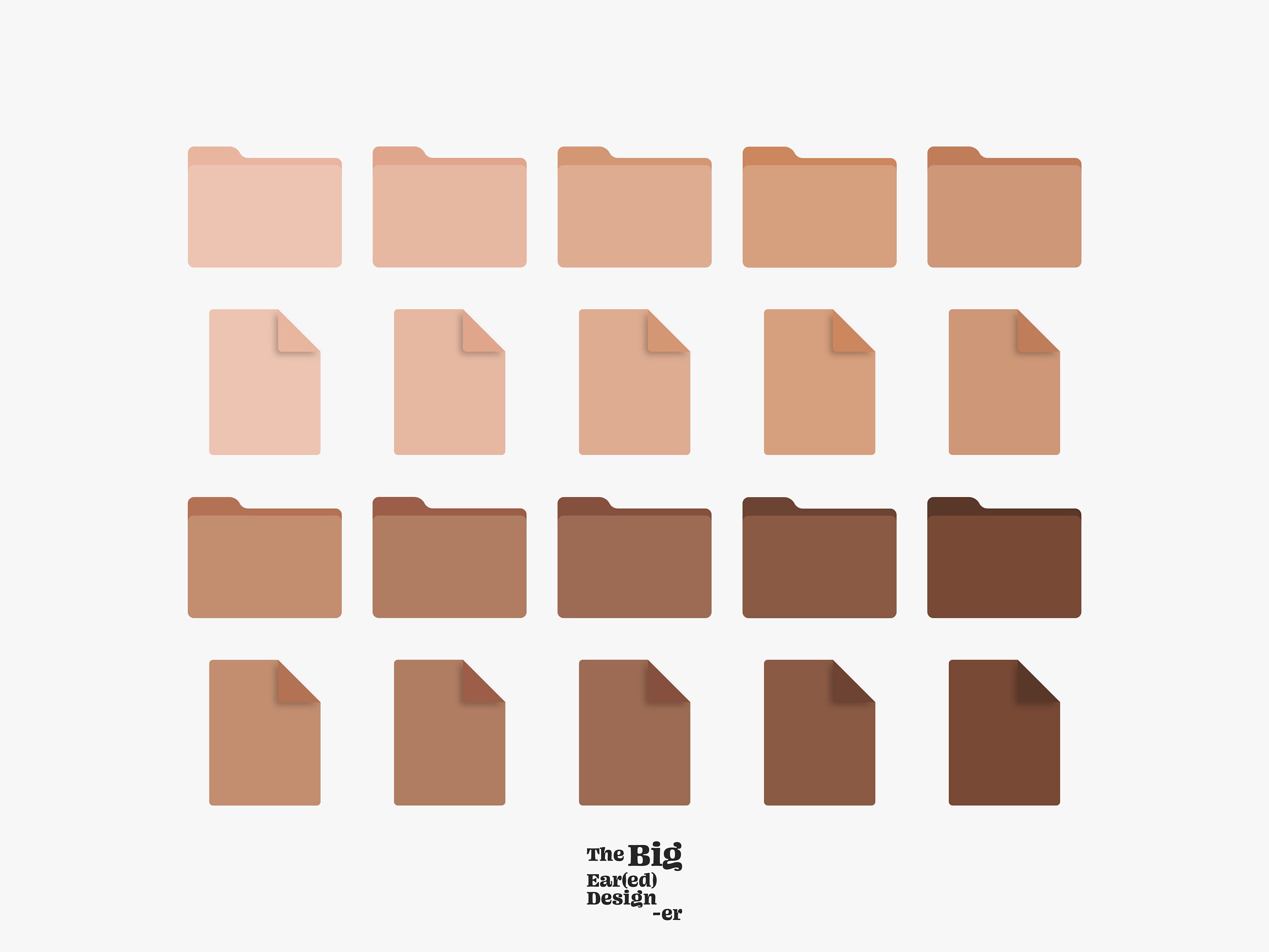 Aesthetic Skin Tones Desktop Folder and Document Icons Pack - Etsy