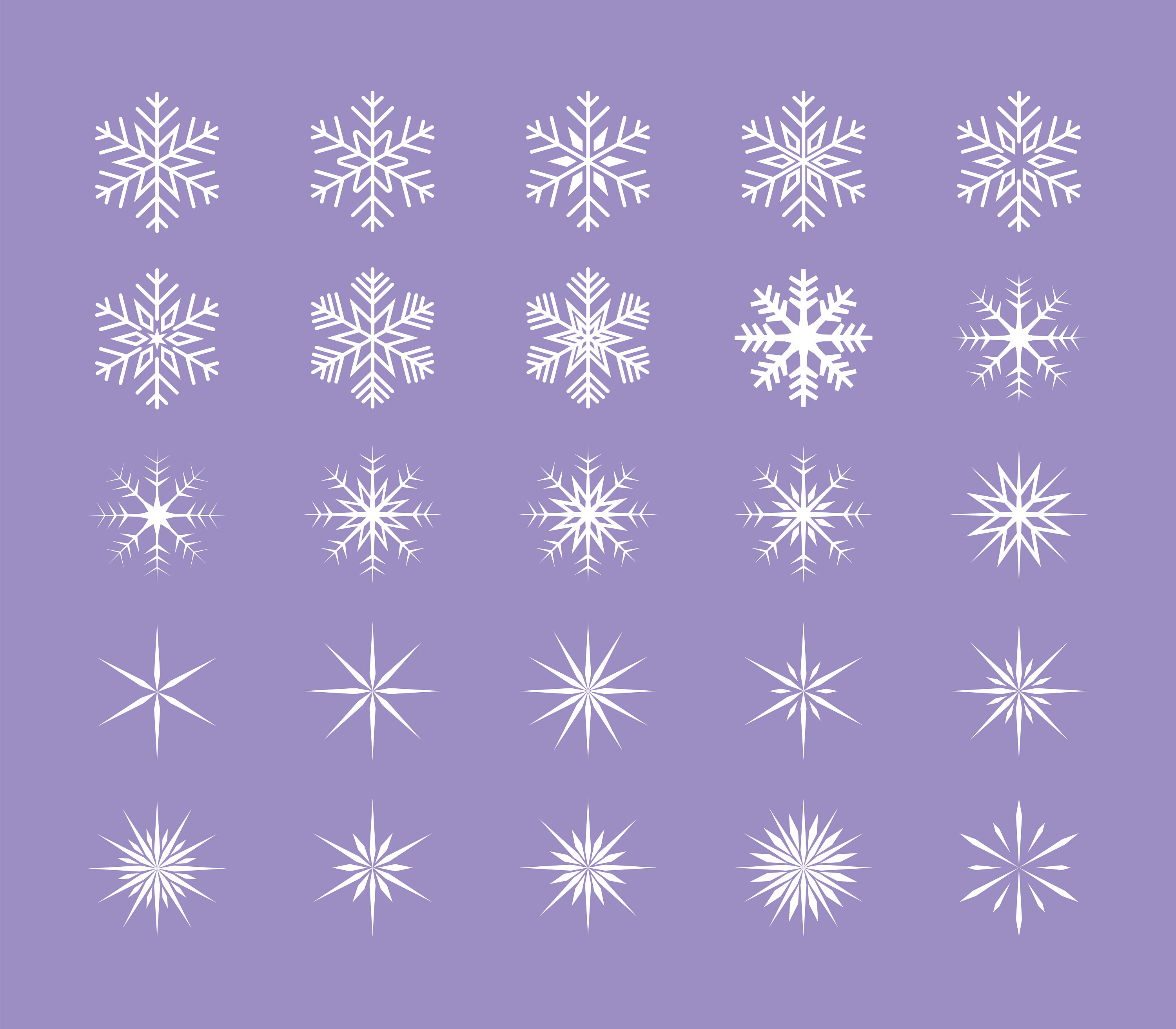 Snowflake SVG Bundle Christmas SVG Winter SVG Snowflakes - Etsy