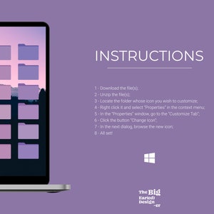 Aesthetic Purple Desktop Icons Pack Macos and Windows | Etsy