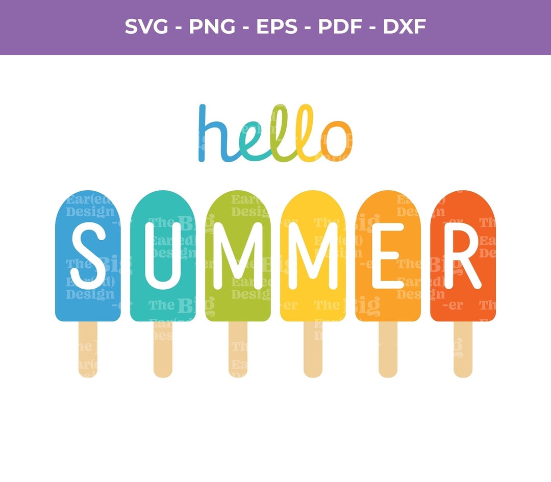 Hello Summer Sign SVG, Welcome Summer Sign SVG, Ice Cream SVG Sign - Etsy