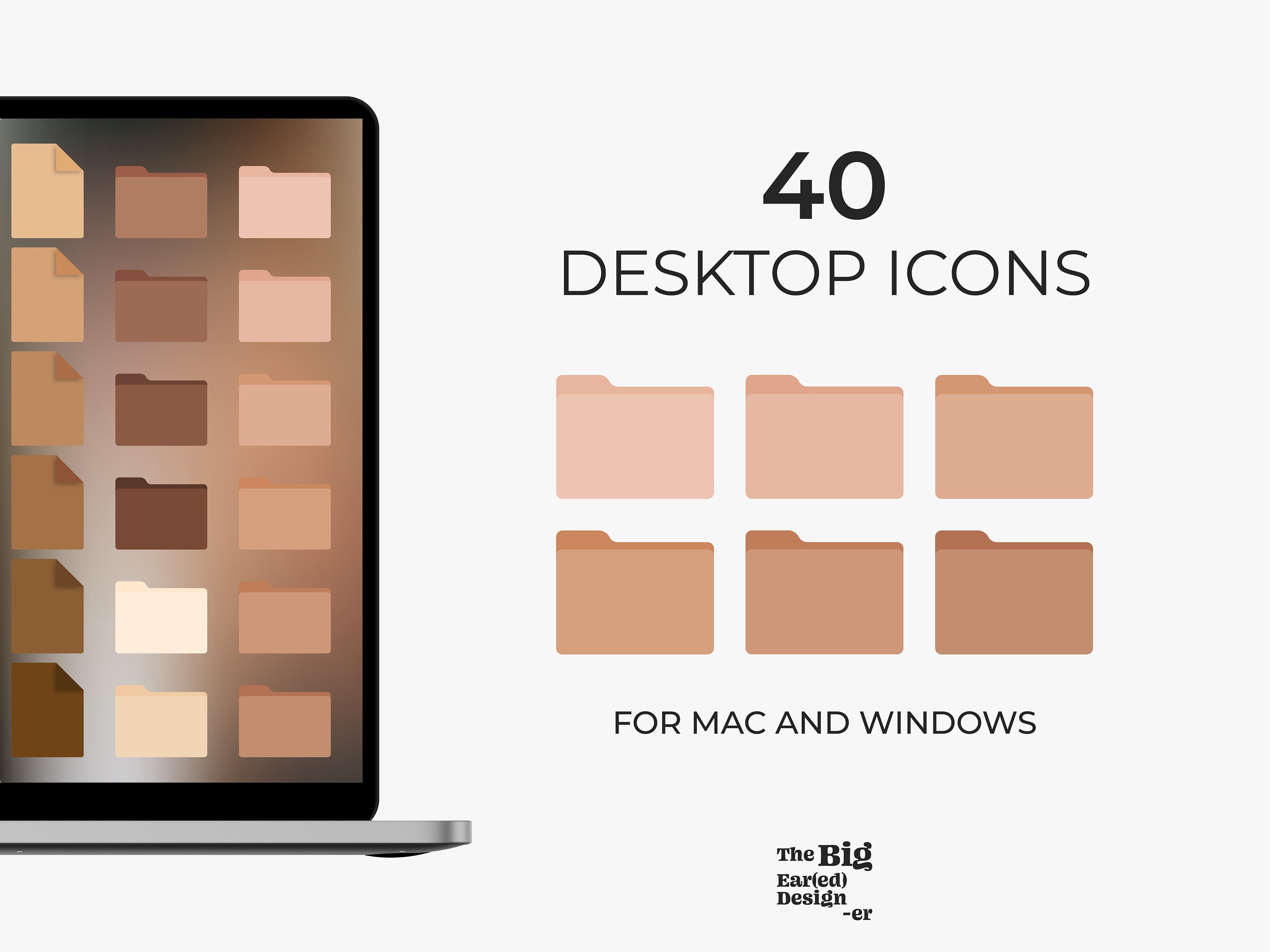 Aesthetic Skin Tones Desktop Folder and Document Icons Pack - Etsy