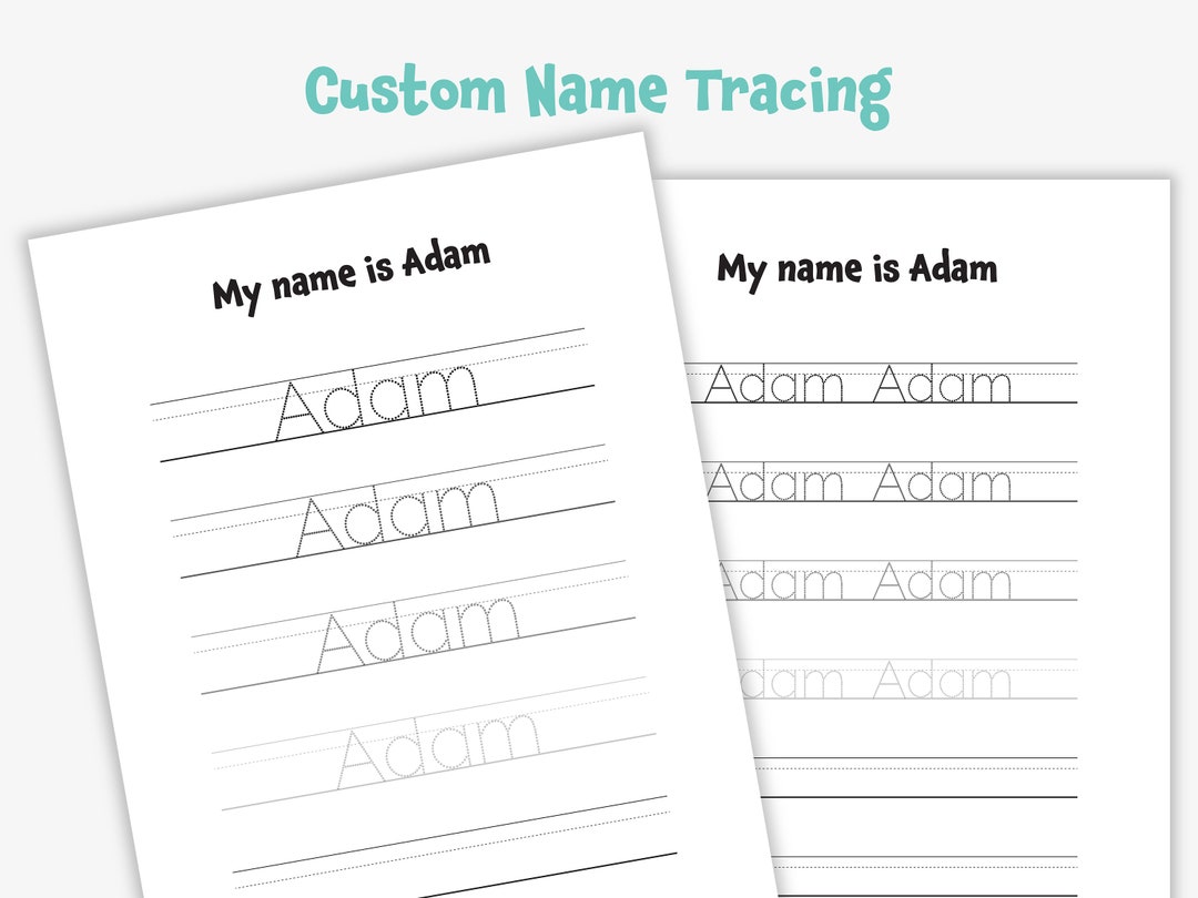 Name Trace Worksheet, Custom Name Tracing Worksheet Printable for Pre ...