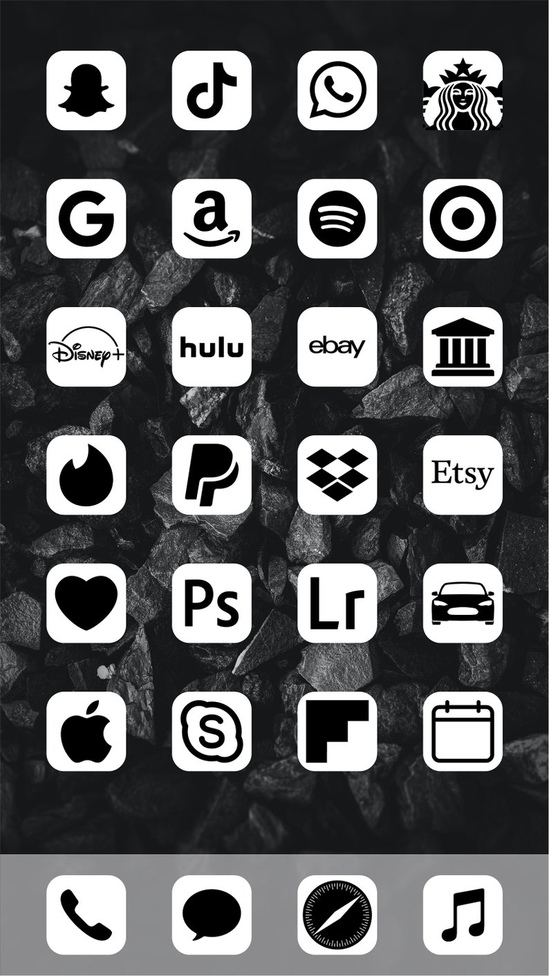 Aesthetic White Ios App Icons Pack 108 Icons 1 Colors | Etsy
