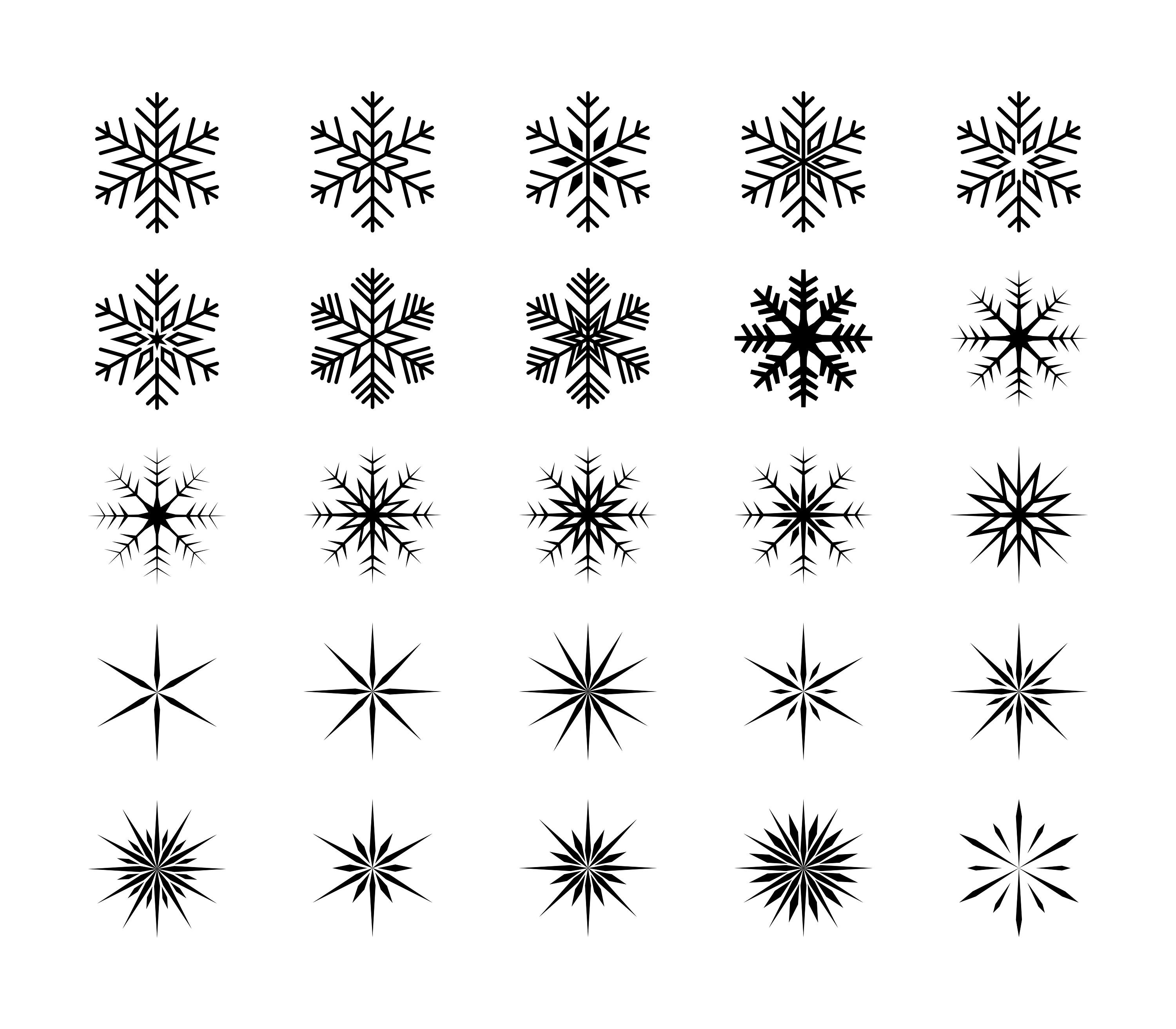 Snowflake SVG Bundle Christmas SVG Winter SVG Snowflakes - Etsy