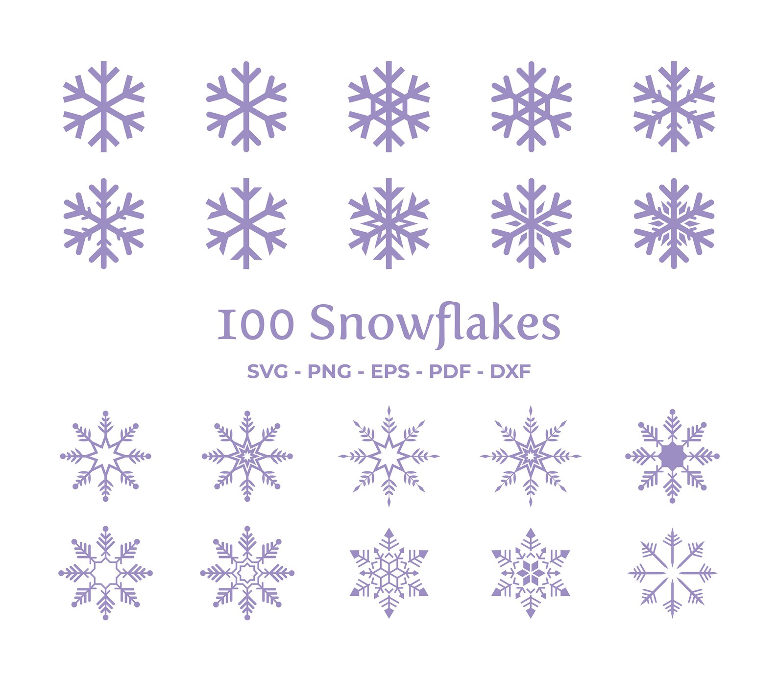 Snowflake SVG Bundle Christmas SVG Winter SVG Snowflakes - Etsy
