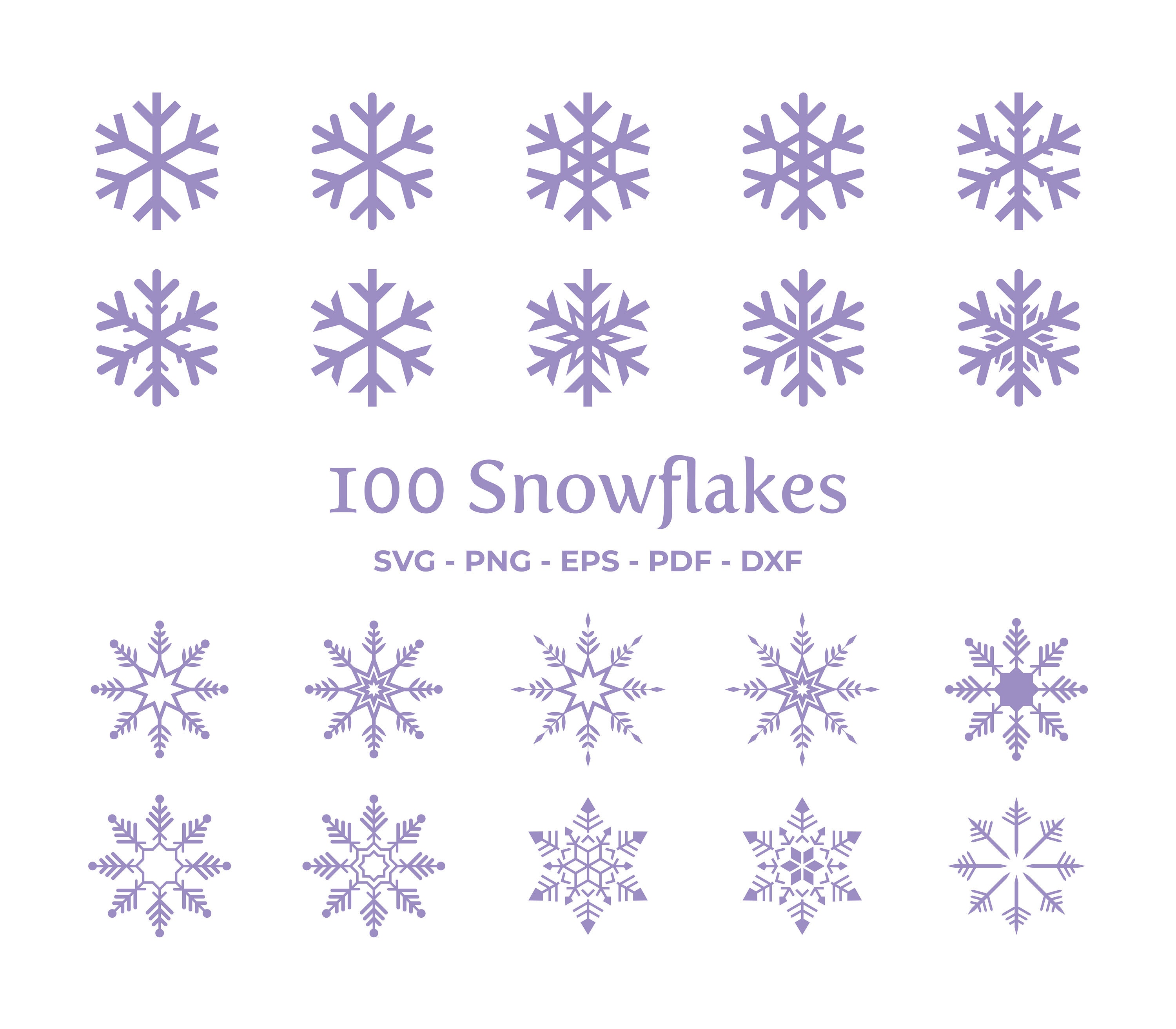 Snowflake SVG Bundle Christmas SVG Winter SVG Snowflakes - Etsy