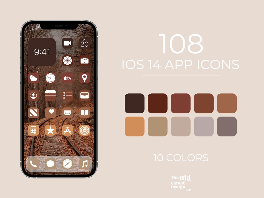 Icônes iOS 14 Icônes dapplication dautomne 108 icônes 10 couleurs ...