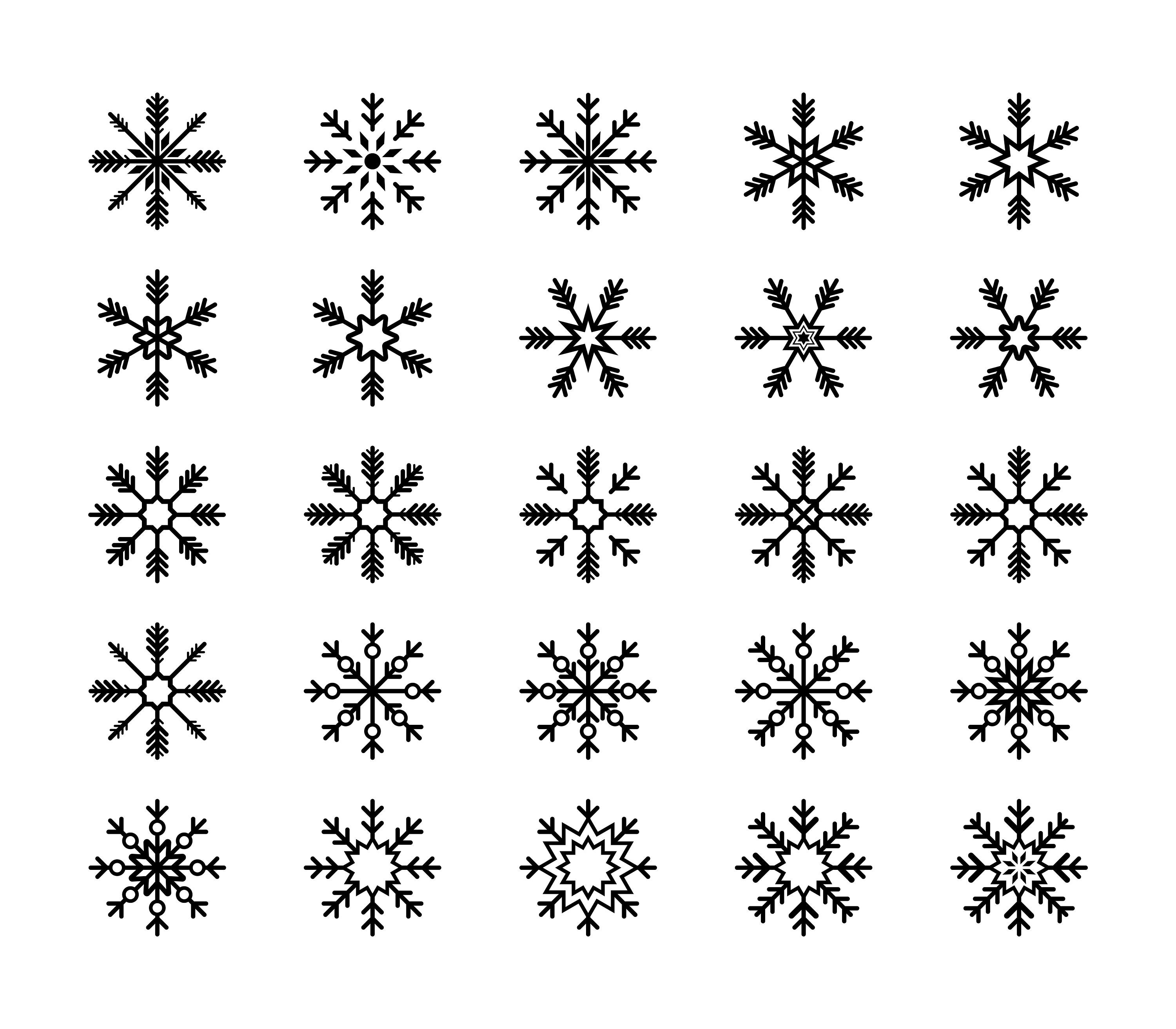 Snowflake SVG Bundle Christmas SVG Winter SVG Snowflakes - Etsy