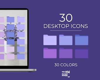 Aesthetic Purple Desktop Icons Pack Macos and Windows | Etsy