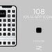 Ios 14 Icons White App Icons 108 Icons 1 Color White - Etsy