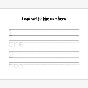 Numbers 1-20 Practice Worksheet, Handwriting Practice Sheet, Numbers 1 ...
