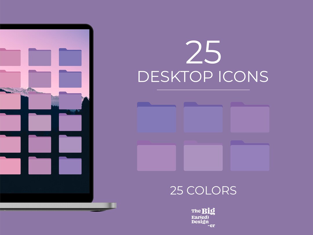 Aesthetic Purple Desktop Icons Pack Macos and Windows Compatible - Etsy