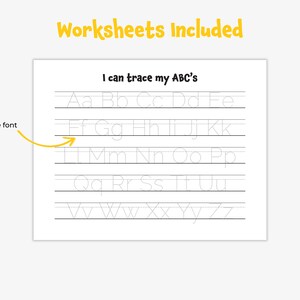 Alphabet Tracing Sheet, Handwriting Practice Sheet, A-Z Letters ...