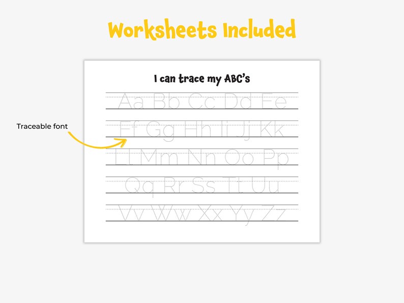 Alphabet Tracing Sheet, Handwriting Practice Sheet, A-Z Letters ...