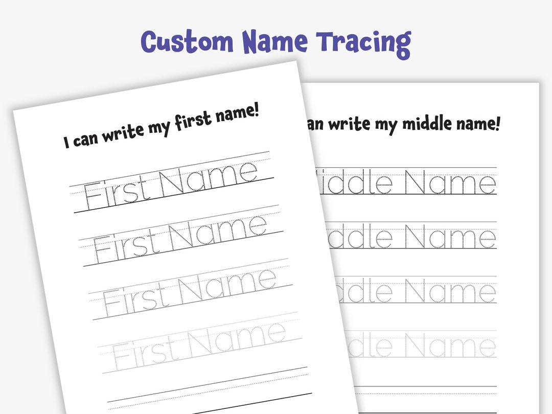 Name Trace Worksheet, Custom Name Tracing Worksheet Printable for Pre ...