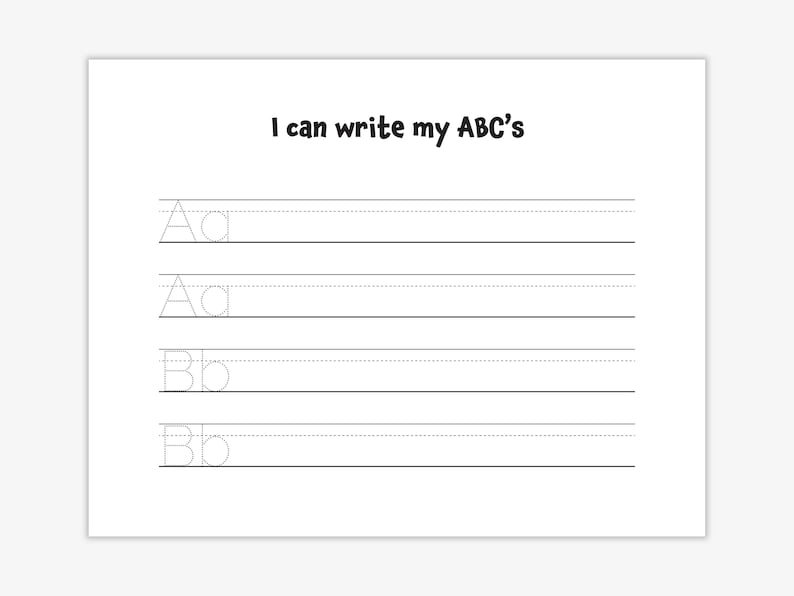 Alphabet Tracing Sheet, Handwriting Practice Sheet, A-Z Letters ...