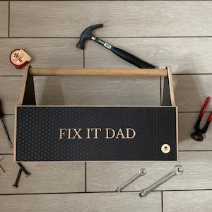 Personalized Wooden Tool Box: Engraved Tool Storage Caddy - Etsy