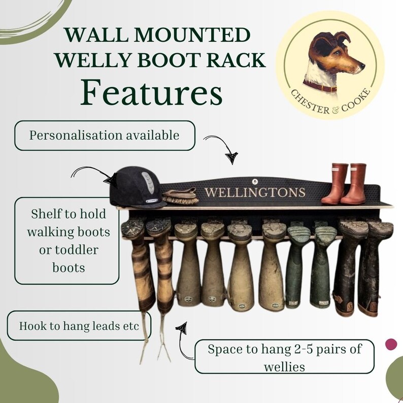 Boot Rack, Welly Boot Rack, Welly Rack, Wellington Boot Rack, Wall ...