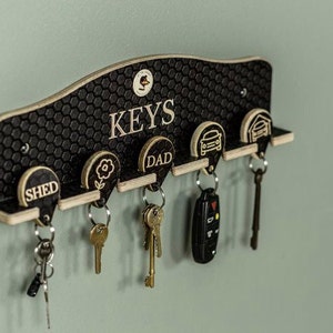 Key Rack Set Including 5 Keyrings Key Hooks Key Storage Key - Etsy