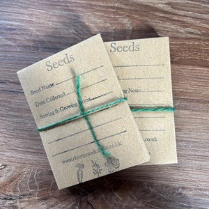 Garden Seed Storage Envelopes for Harvesting and Collecting, Seed ...