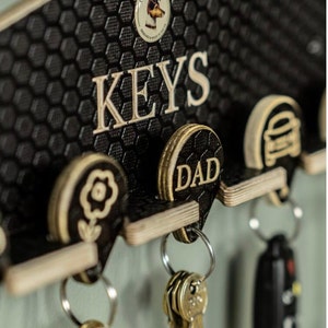 Key Rack Set Including 5 Keyrings Key Hooks Key Storage Key - Etsy
