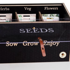 Wooden Seed Box Seed Packet Storage Box Seed Organiser Seed - Etsy