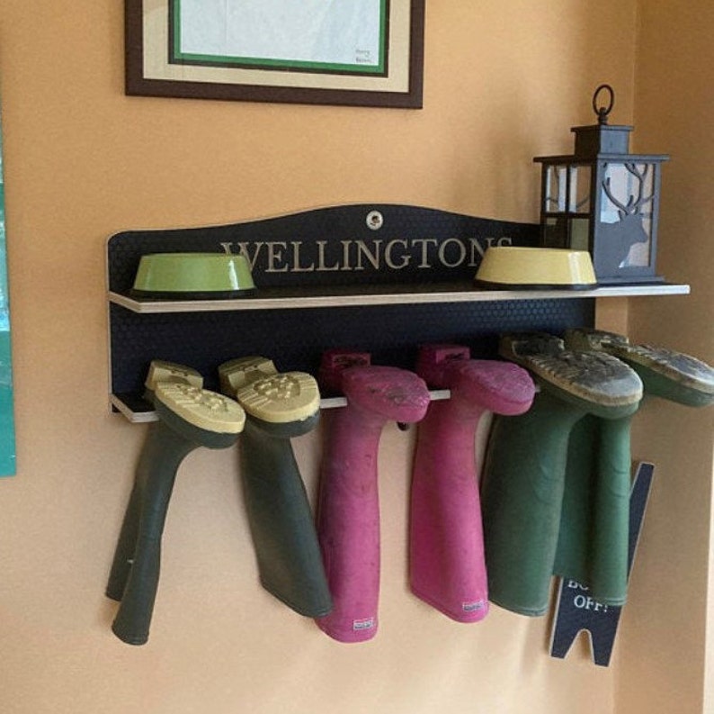 Welly Rack Wooden Boot Holder Wellington Storage - Etsy UK