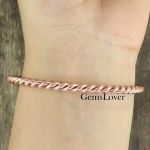 Pure Copper Bangle, Tensor Ring Bracelet , Pure Copper Stacking Bangle, Handmade Copper Bracelet ...