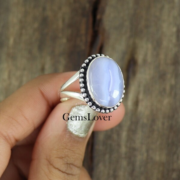 Pale Blue Stone Ring - Etsy