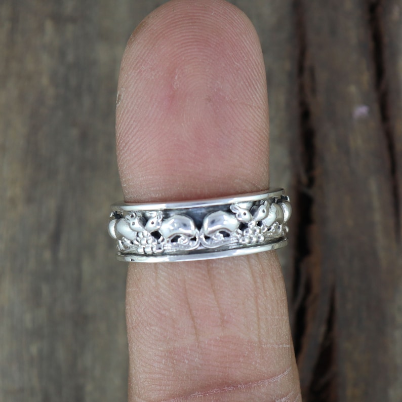 Rat Spinner Ring 925 Sterling Silver Ring Animal Spinner - Etsy