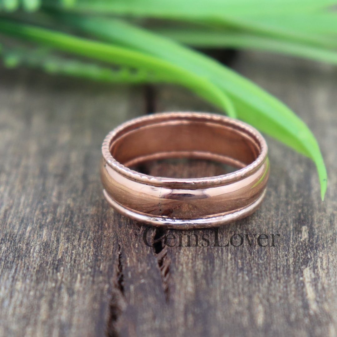 Pure Copper Wrap Ring, Hammered Ring, Copper Band Ring, Handmade Copper ...
