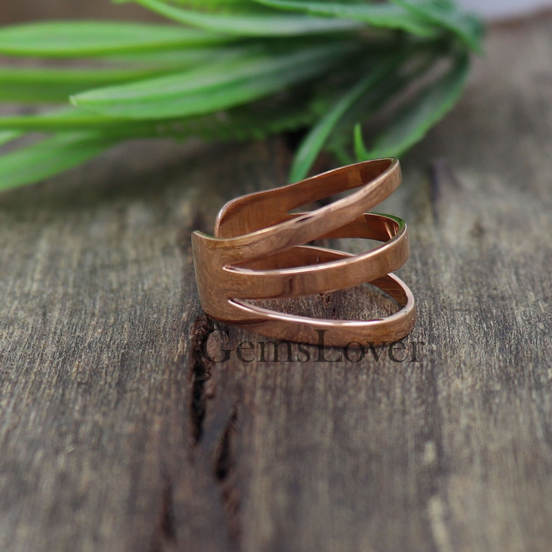 Copper Wrap Ring, Hammered Ring, Copper Band Ring, Handmade Copper ...