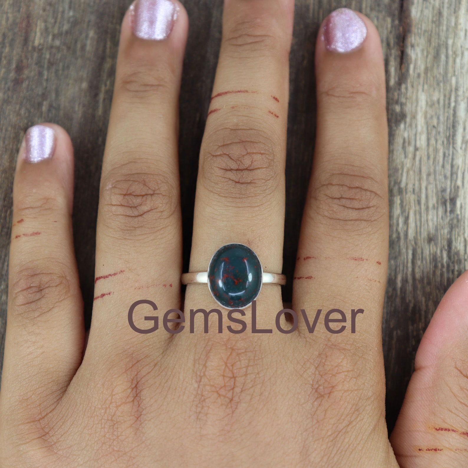 Blood Stone Ring Sterling Silver Ring Women Ring Bohemian - Etsy