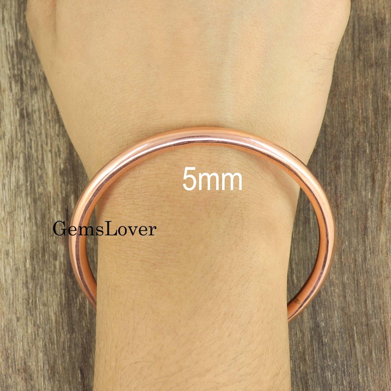 Thick Pure Copper Bangle: Arthritis Healing Cuff Bracelet - Etsy