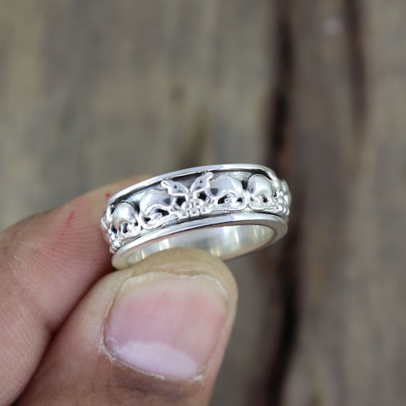 Rat Spinner Ring 925 Sterling Silver Ring Animal Spinner - Etsy