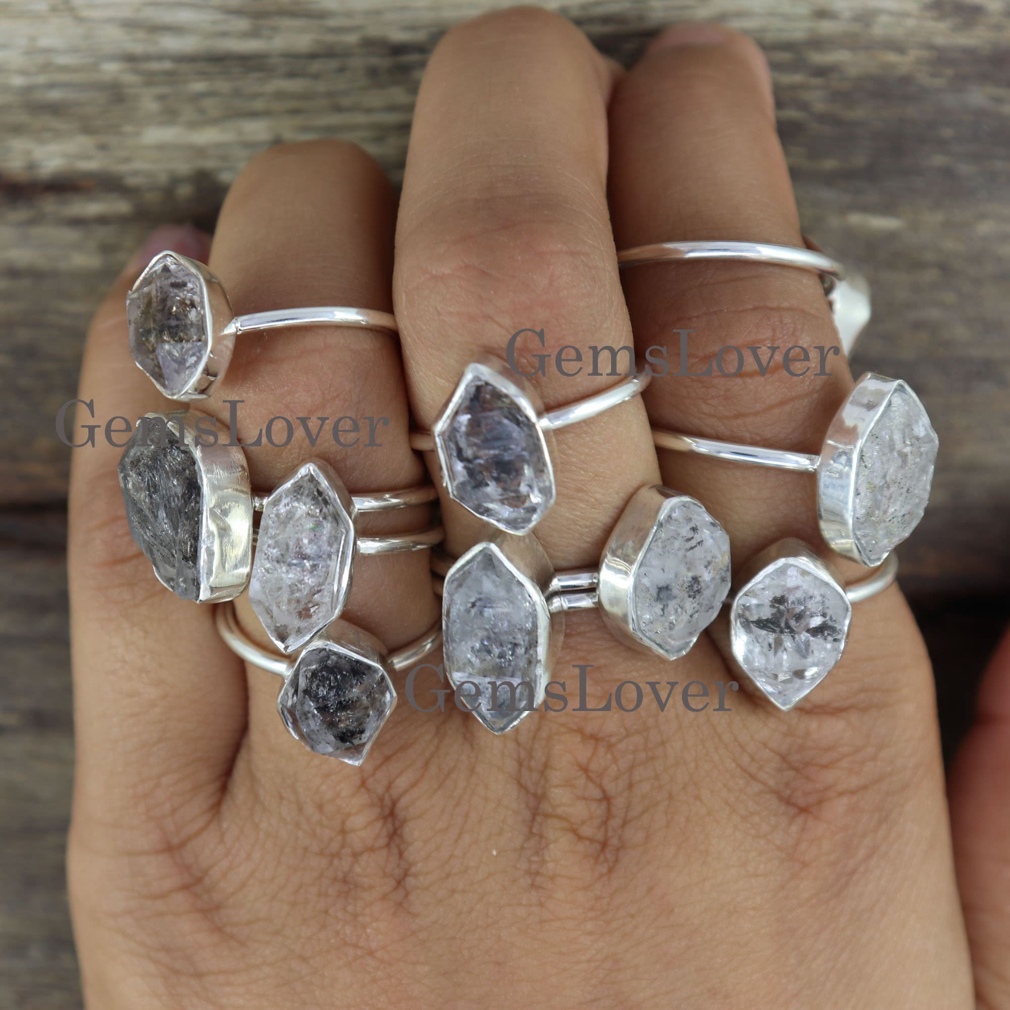 Herkimer Diamond Ring Herkimer Diamond Crystal Ring Herkimer | Etsy