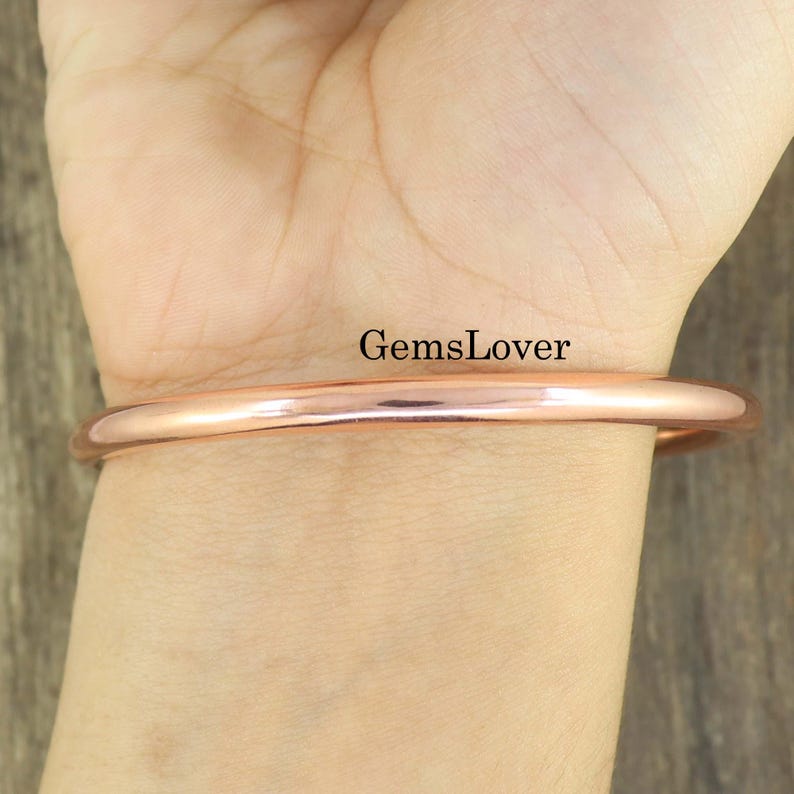 Thick Pure Copper Bangle: Arthritis Healing Cuff Bracelet - Etsy