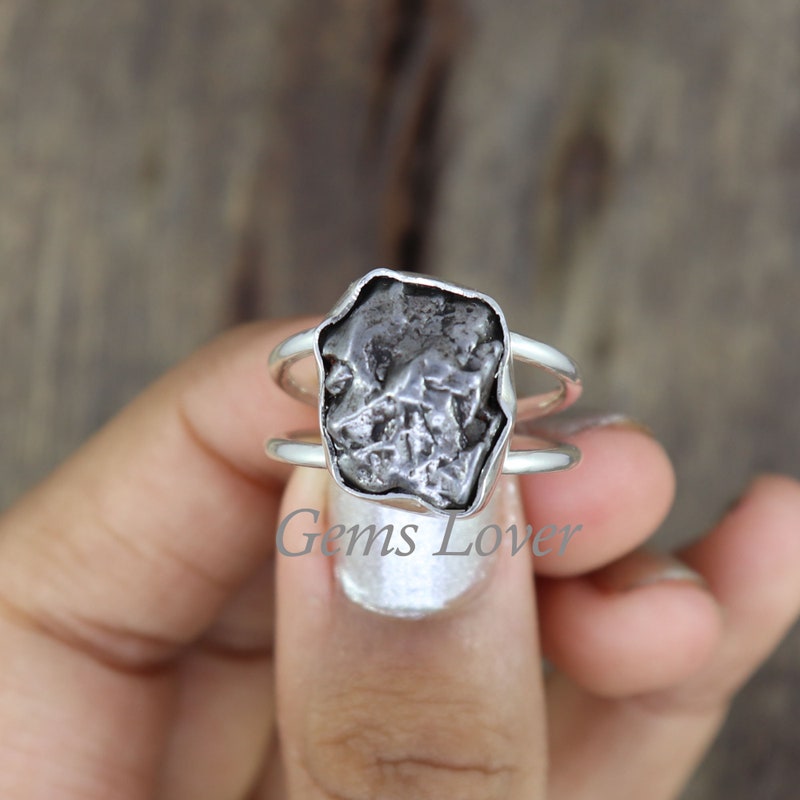 Meteorite Ring - Etsy