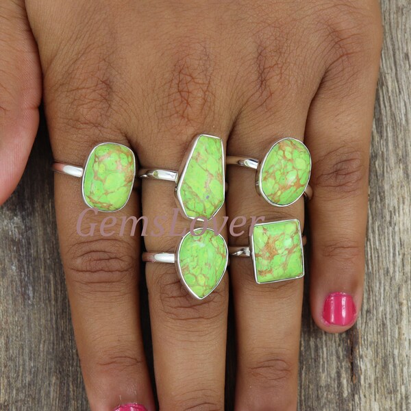 Green Turquoise Ring - Etsy