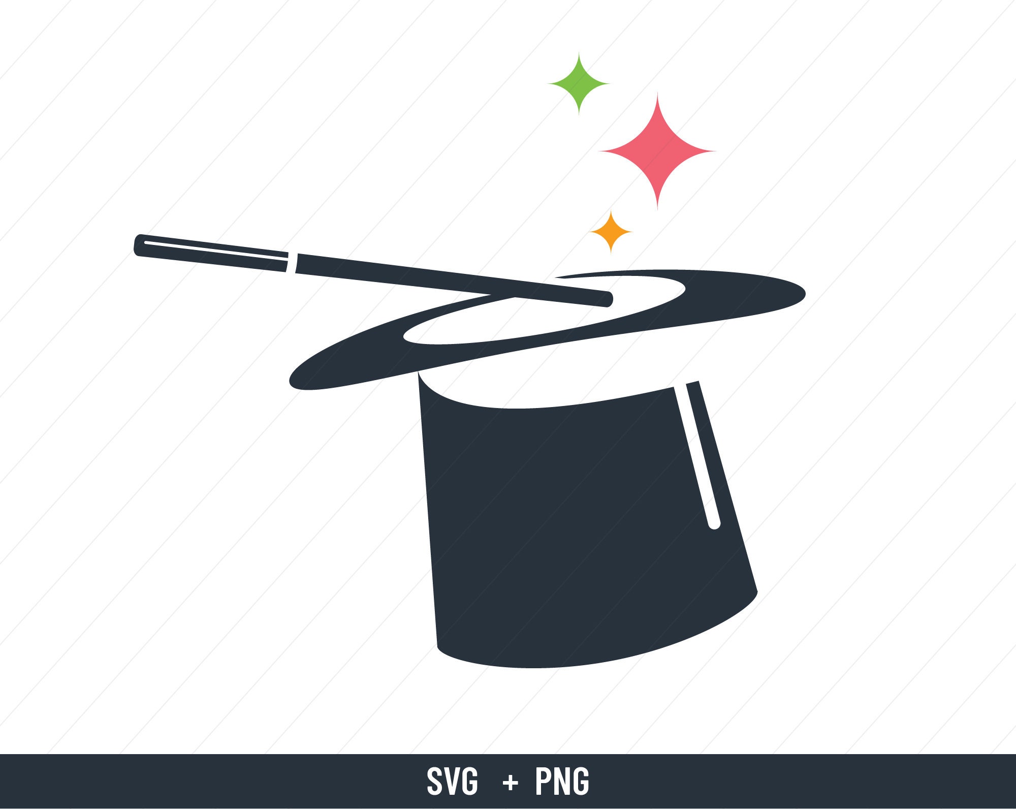 Magic Wand Clipart and Magic Hat, Magic Stick SVG, Magicians Silhouette ...