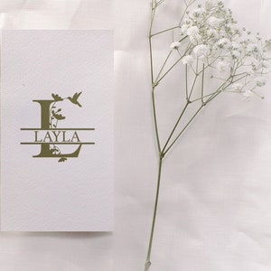 Split Monogram Hummingbird Bundle, Jpg, Png, Floral Text Clipart ...